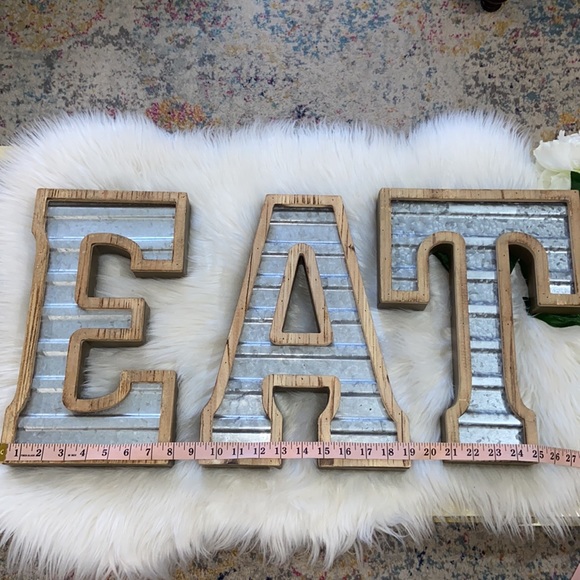 Hobby Lobby | Accents | Hobby Lobby Wood And Tin Letter Eat Wall ...